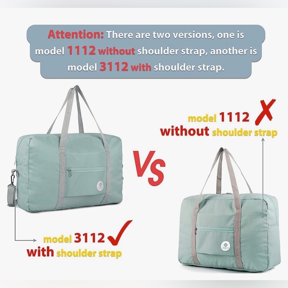 Bags | Nwt Foldable Travel Duffel Bag Tote Carry On Duffle Weekender ...